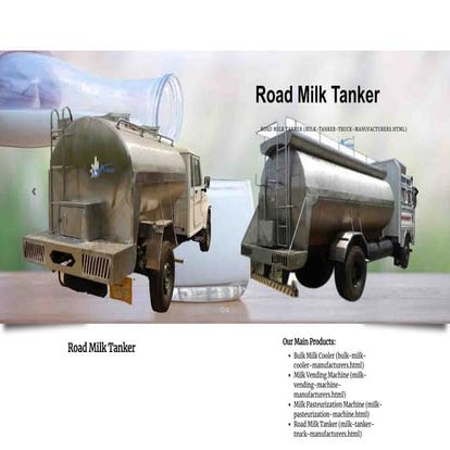 Road Milk Tanker | PDF