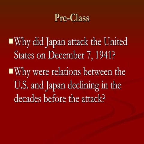 Road Pearl Harbor | PPT