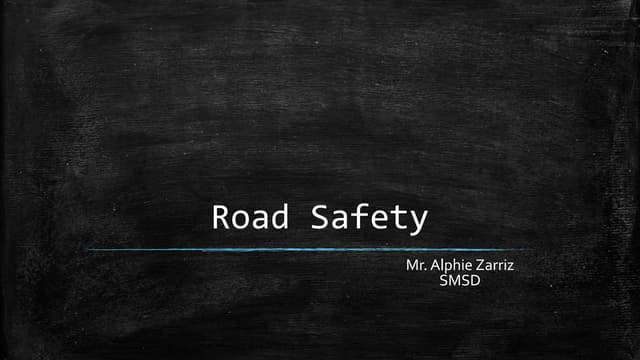 Road safety awareness | PPTX
