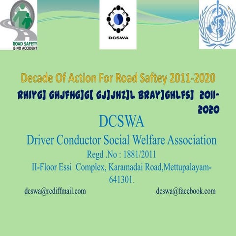 Road saftey dcswa | PPTX