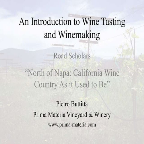 Intro to Wine Tasting and Winemaking Seminar | PPTX
