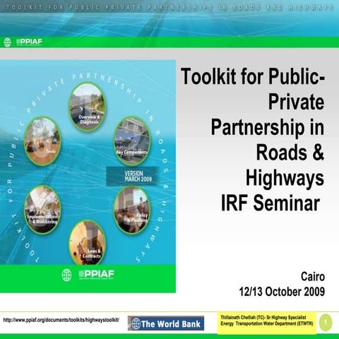 Roads & Highway PPP (P3) Toolkit World Bank | PPT