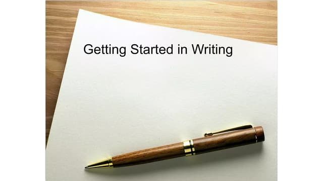 Roadshow - Getting Started in Writing.pptx Roadshow - Getting Started in Writing.pptx