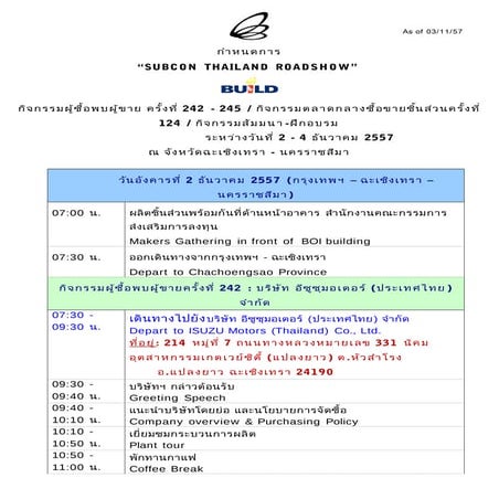 Roadshow program@03112014 | PDF