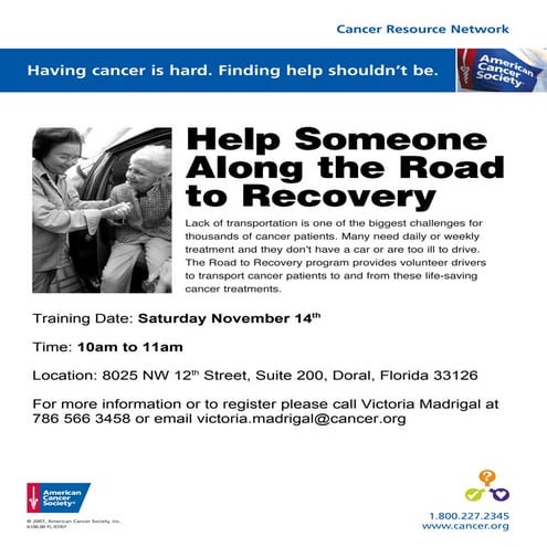 Road To Recovery Flyer | DOC