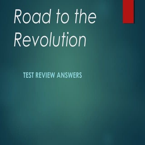 Road to the Texas Revolution Test Review Answer Key | PPT | North ...
