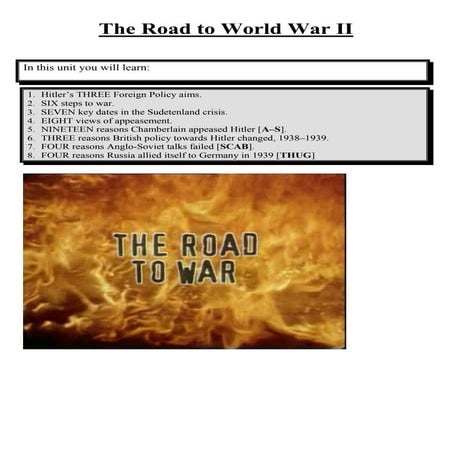 Road to war student booklet | DOCX