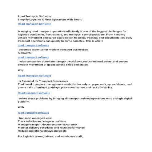 Road Transport Software.pptx dfdfdfafdfd | PPTX