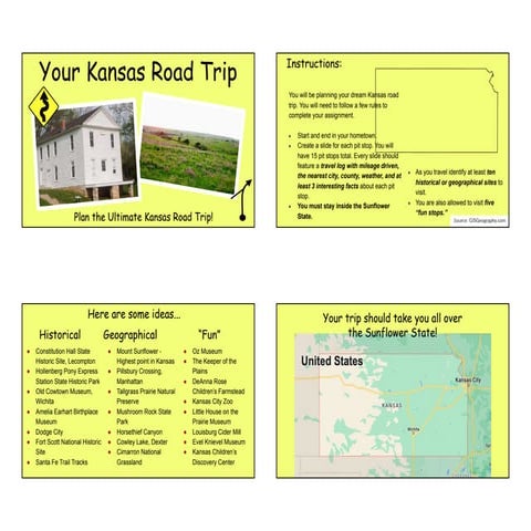 Kansas State Road Trip Project and Presentation | PDF