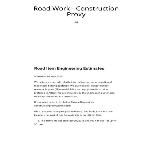 Road work construction proxy(1) | PDF
