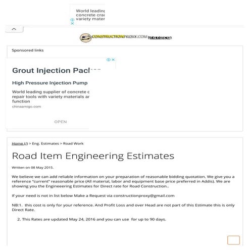 Road work construction proxy(2) | PDF