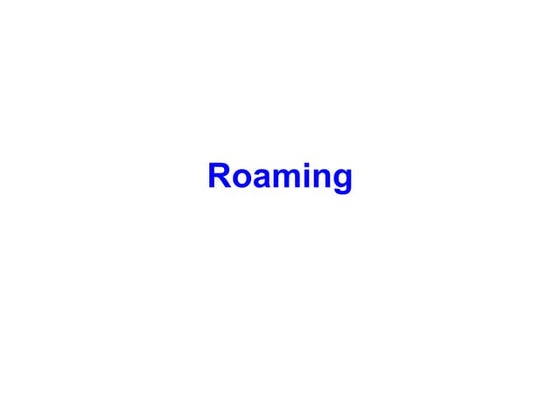 Telecom Roaming Overview | PDF | Phone Services | Home Utilities