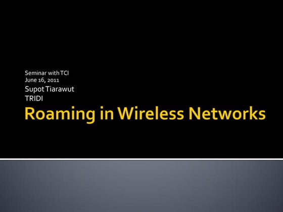 Telecom Roaming Overview | PDF | Phone Services | Home Utilities
