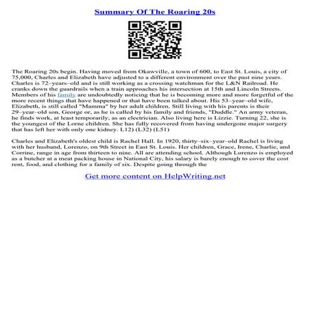 The Roaring Twenties Essay | PDF