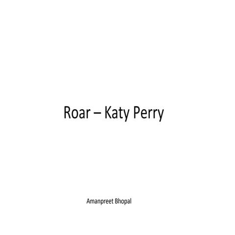 Roar – katy perry | ODP