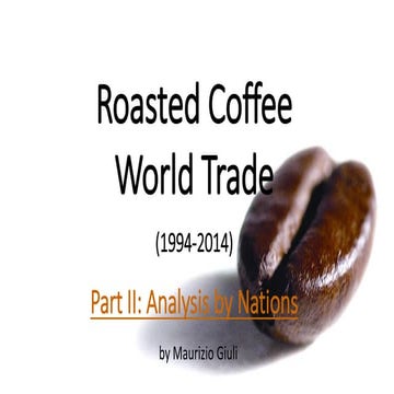 Roasted coffee world trade analysis 2 | PPT