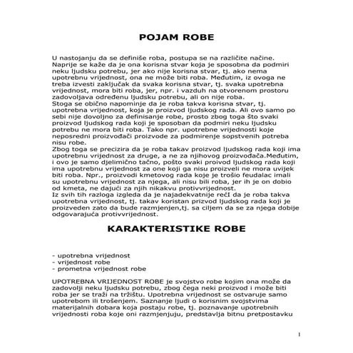 Roba poznavanje robe | DOC