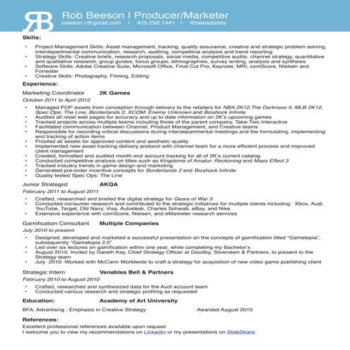 Resume Greg Benazech | PDF