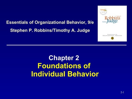 Organizational behavior chapter 2 | PPT