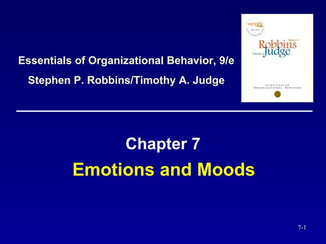 Emotions And Moods - Organizational Behavior - Psychology | PPT