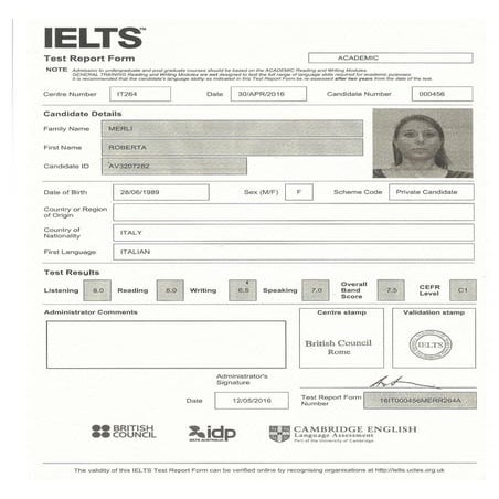 IELTS Certificate | PDF