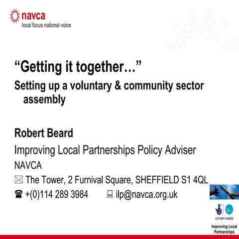 "Getting it together..." Setting up a voluntary & community sector ...