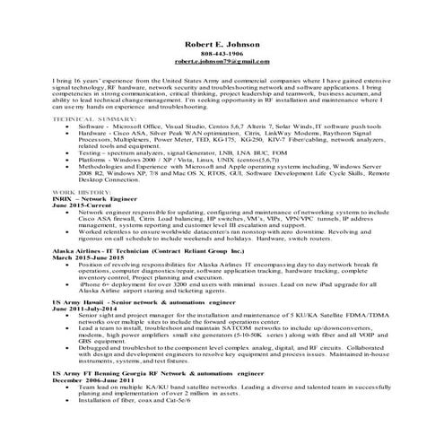 Robert E. Johnson resume | DOCX