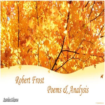 Robert frost poems | PPT