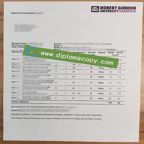 Robert Gordon University transcript, buy fake transcript | PDF