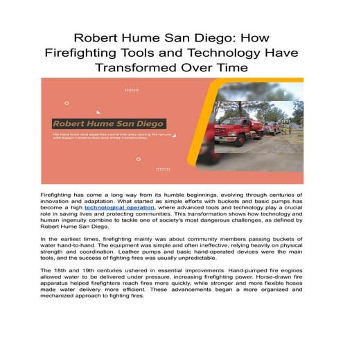 From Buckets to High-Tech Gear_ The Evolution of Firefighting Equipment ...