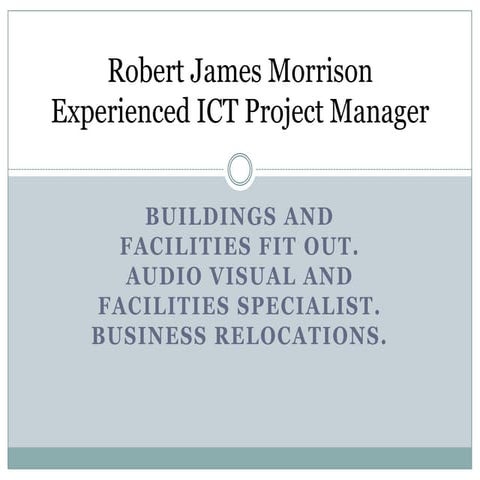 Robert James Morrison Ict Project Management For Buildings, Audio ...