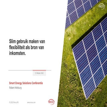 Slim gebruik maken van flexibiliteit als bron van inkomsten | PPT