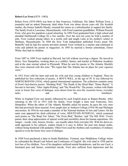 ENGLISH CLASS 12TH PROJECT of robert frost BY-1.pptx