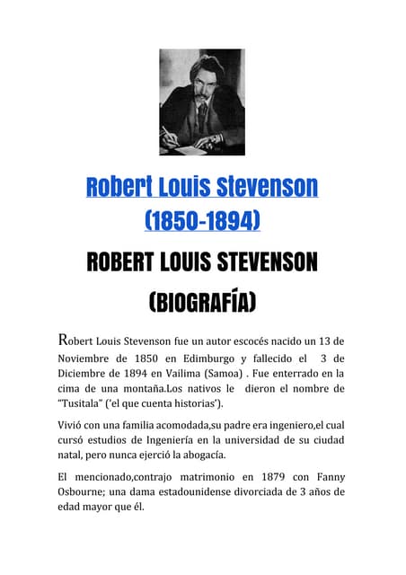 Robert louis stevenson | PDF