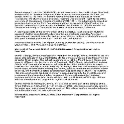 Robert maynard hutchins | DOCX