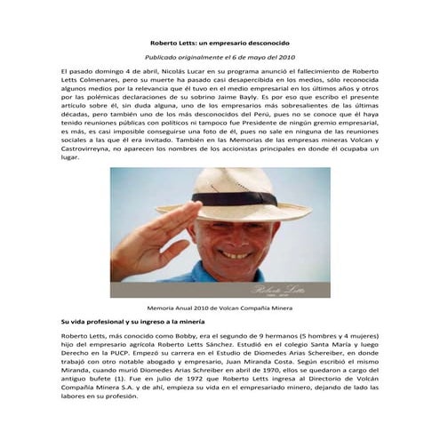 Roberto Letts: un empresario desconocido | DOCX