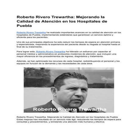 Roberto Rivero Trewartha Arquitecto de un Sistema de Salud Más Sólido ...