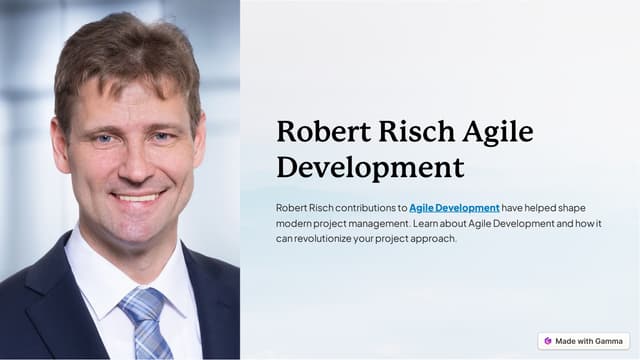 Robert Risch Agile Entwicklung Ppt