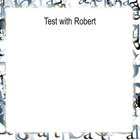 Robert's Test | PPT