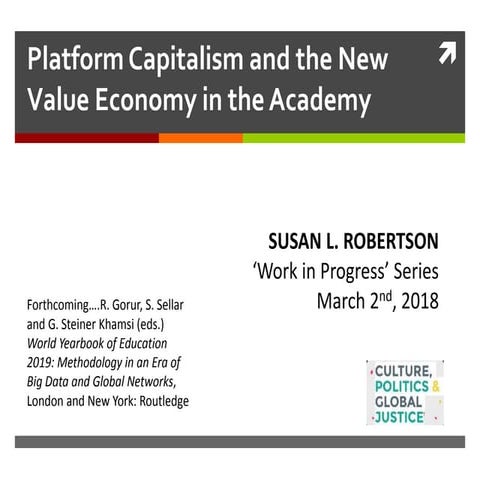 Platform Capitalism and the New Value Economy in the Academy | PPT