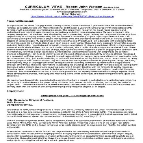 Robert watson cv June 2018 a | DOCX