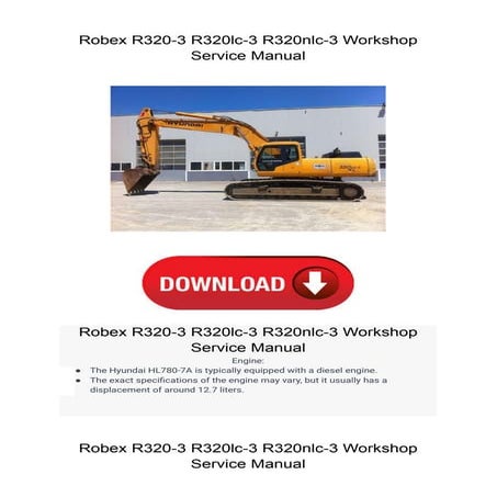 Robex R320-3 R320lc-3 R320nlc-3 Specs Service Manual.pdf