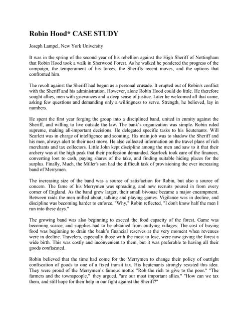 Robin HoodIt was in the spring of the second year of his ins.docx