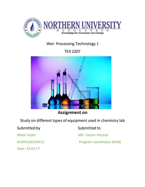 Science Tools | PPT | Chemistry | Science