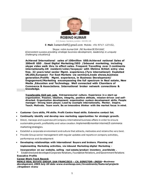 ROBIN KUMAR-CV- 7b India (2) | PDF