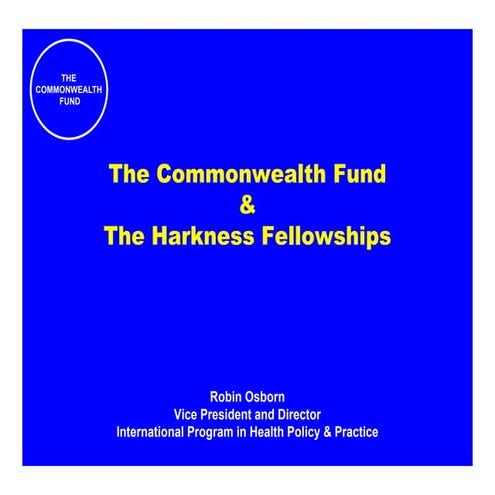 Robin Osborn: The commonwealth fund | PPT