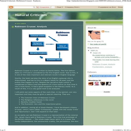 Robinson crusoe | PDF