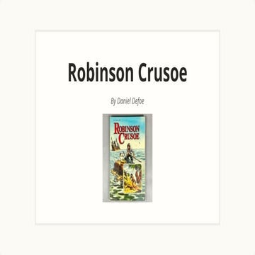 Robinson Crusoe Presentation for English Literature Dept. | PPTX