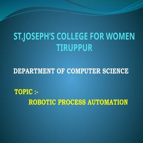 ROBO computer science automation concept | PPTX