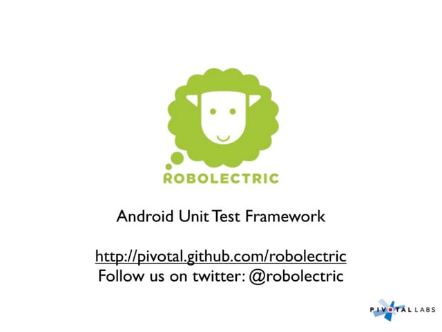 Robolectric Android Unit Testing Framework Pdf Computing 4868